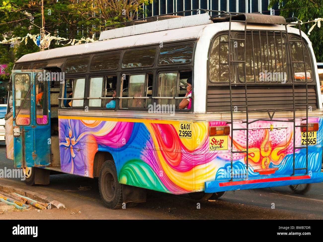 Colourful indian commuter bus in hi-res stock photography and images ...