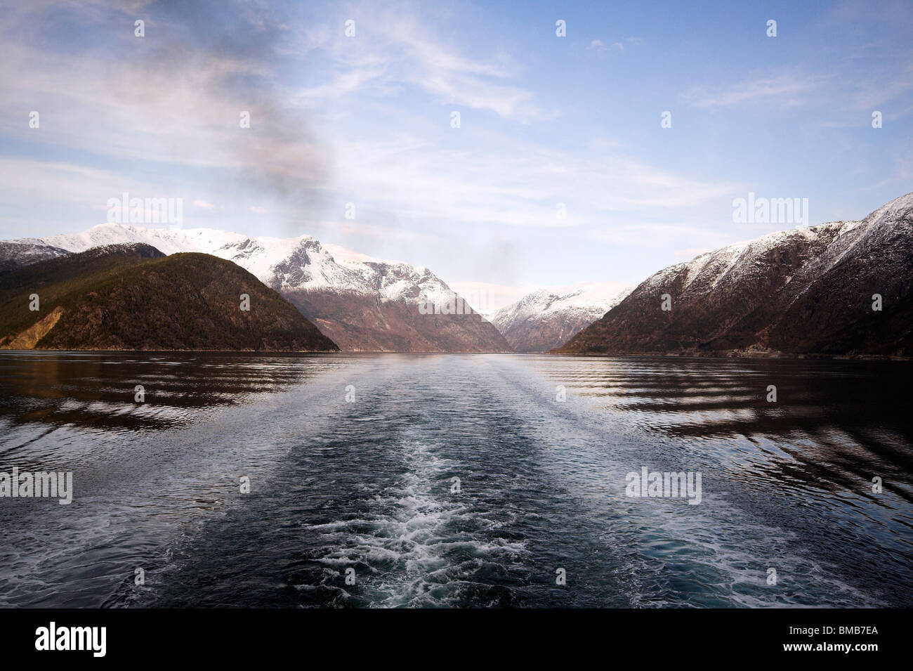 Snow capped mountains, Norwegian fjords, Norway, Scandinavia, Europe ...