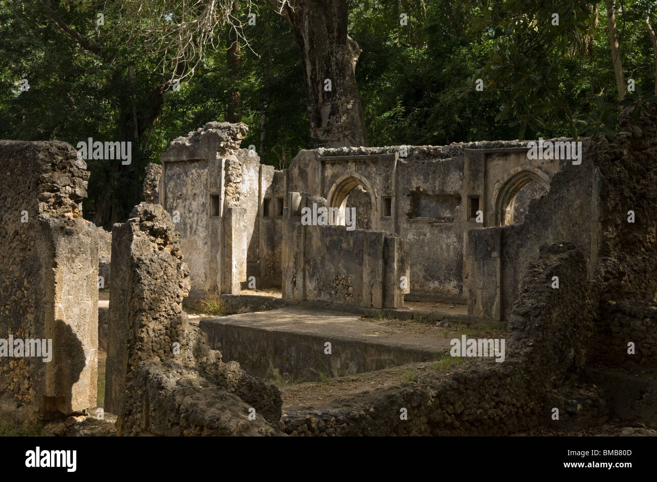 House of the sunken court, Gedi Ruins, Watamu, Kenya Stock Photo - Alamy