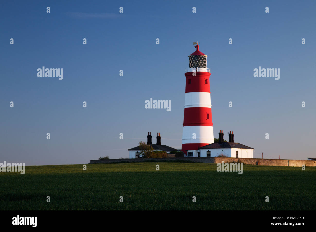 The Happisburgh lighthouse at dusk, Norfolk, England Stock Photo - Alamy