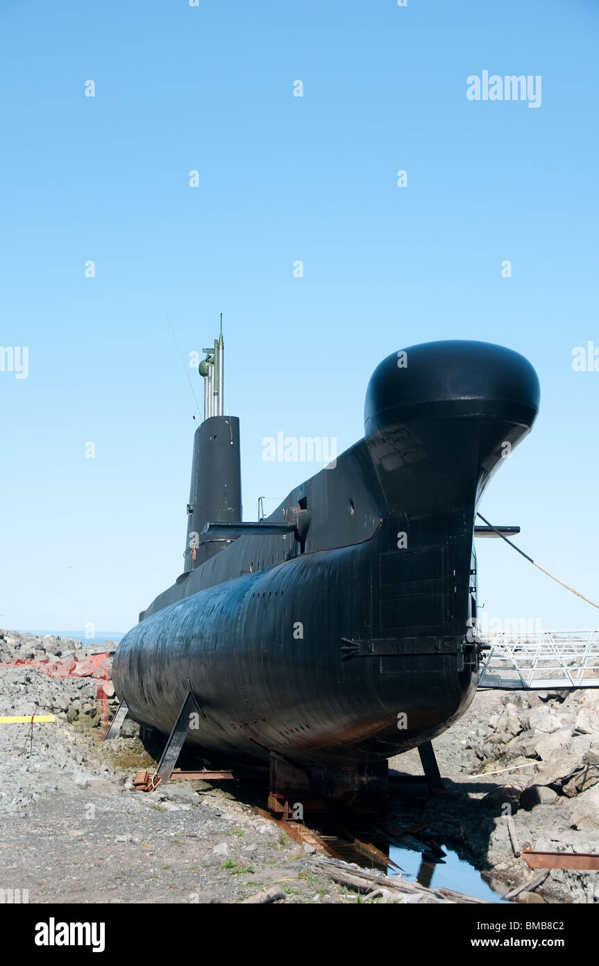 experimental submarine museum Onondaga anchored in Pointe-au-Pere, Bas ...