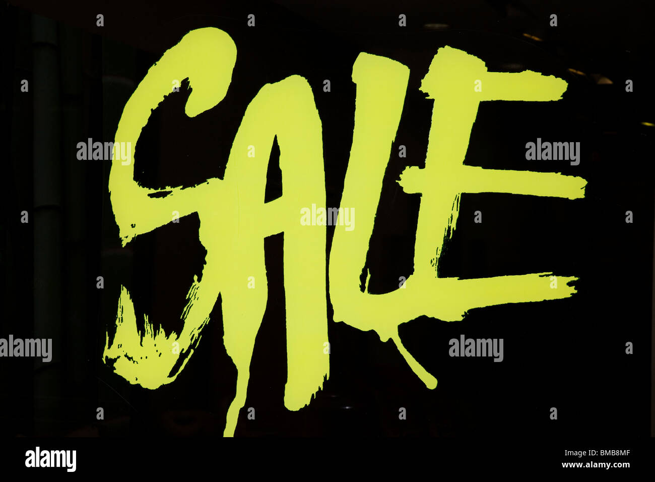 Sale sign on a shop window Stock Photo - Alamy