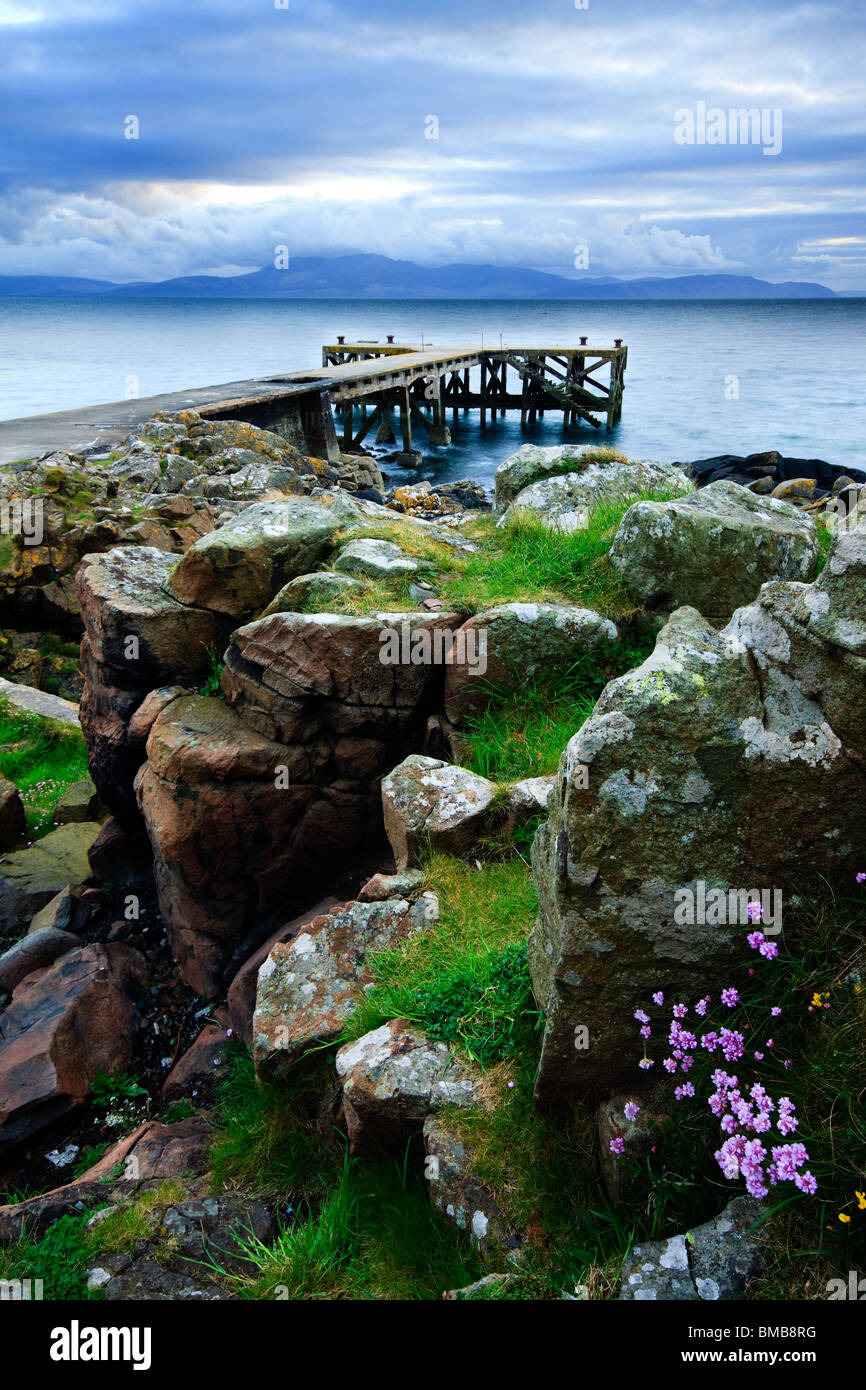 Portencross pier sunset, Ayrshire Stock Photo - Alamy