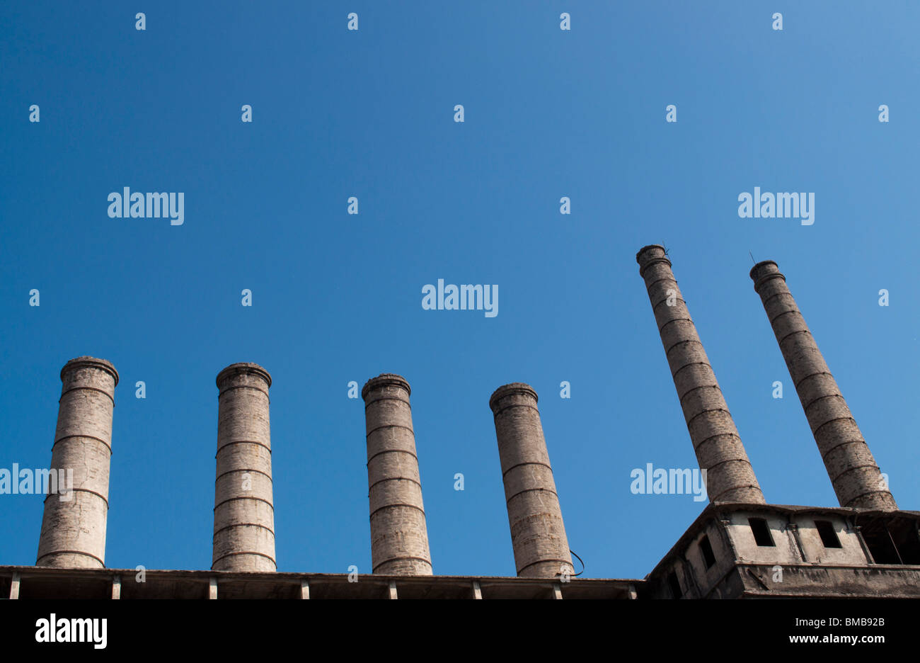 Six brick chimneys hi-res stock photography and images - Alamy