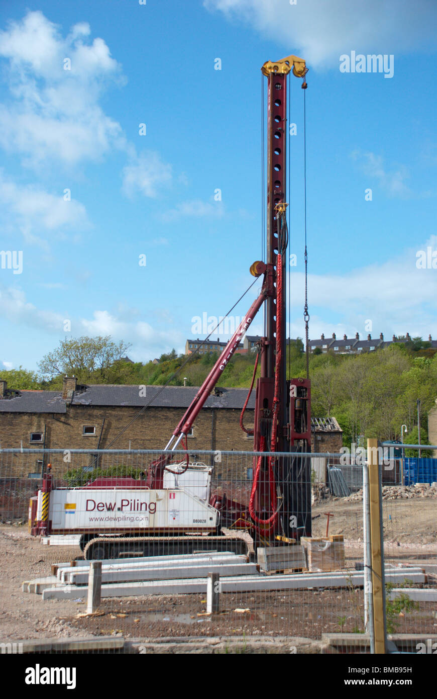 Pile Driver Construction Site