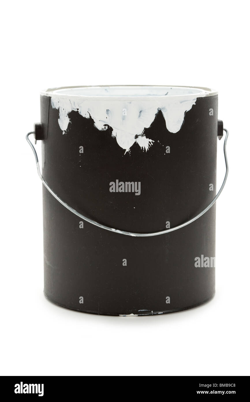 a Black Paint Can close up Stock Photo - Alamy
