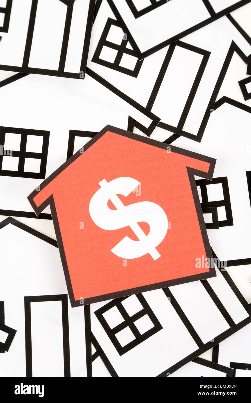 House home symbol dollar sign hi-res stock photography and images - Alamy