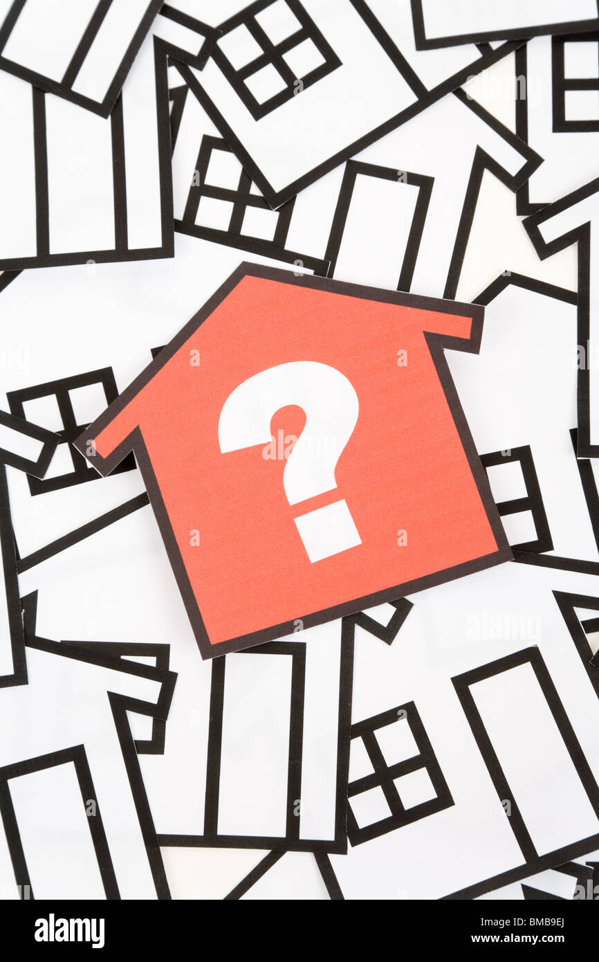 a red home sign, Real Estate Concept Stock Photo - Alamy