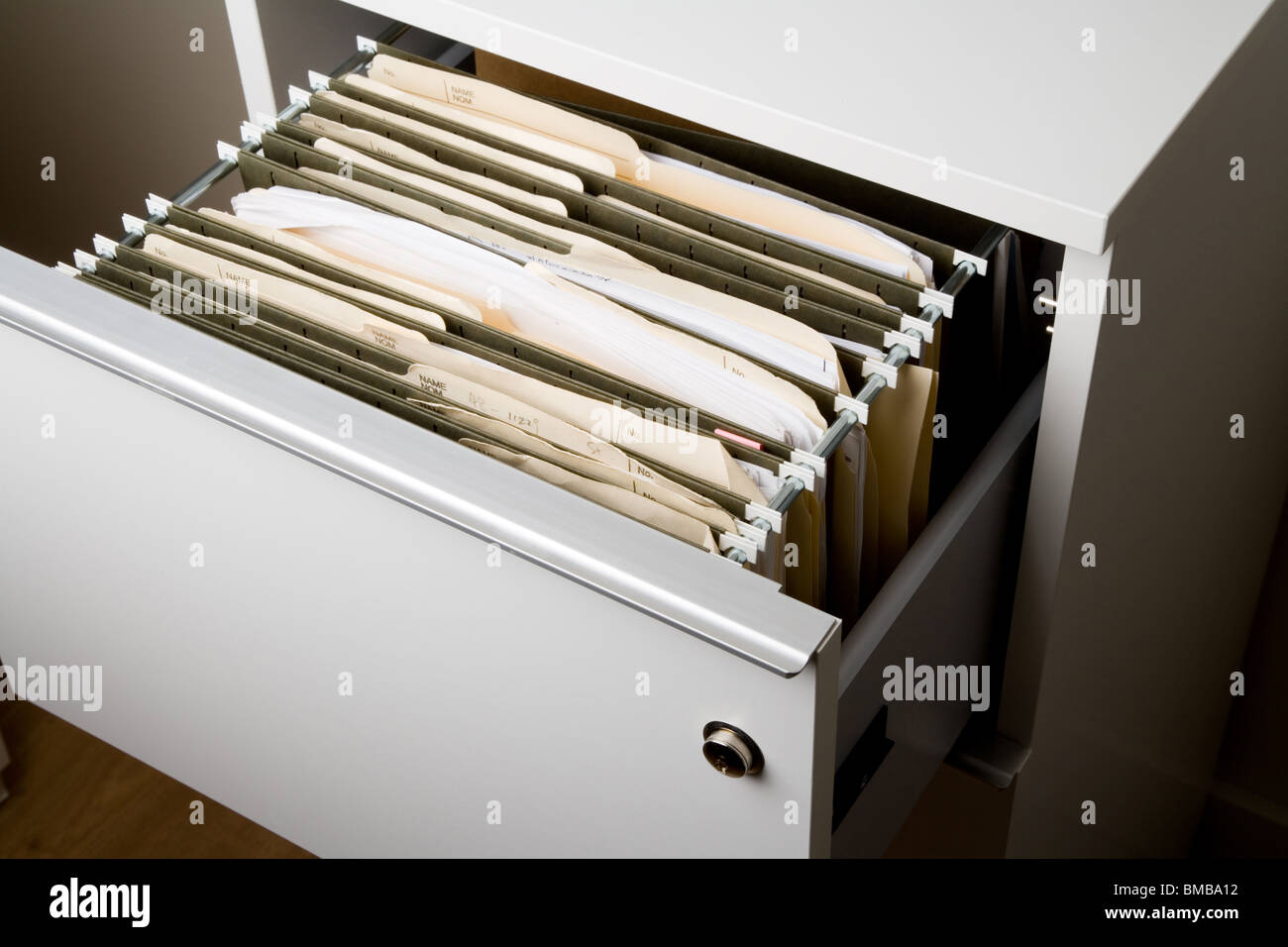 Filing Cabinet close up shot Stock Photo - Alamy