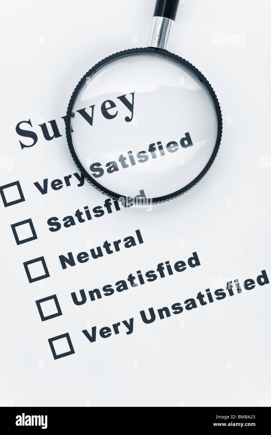 Survey and questionnaire, business concept Stock Photo - Alamy