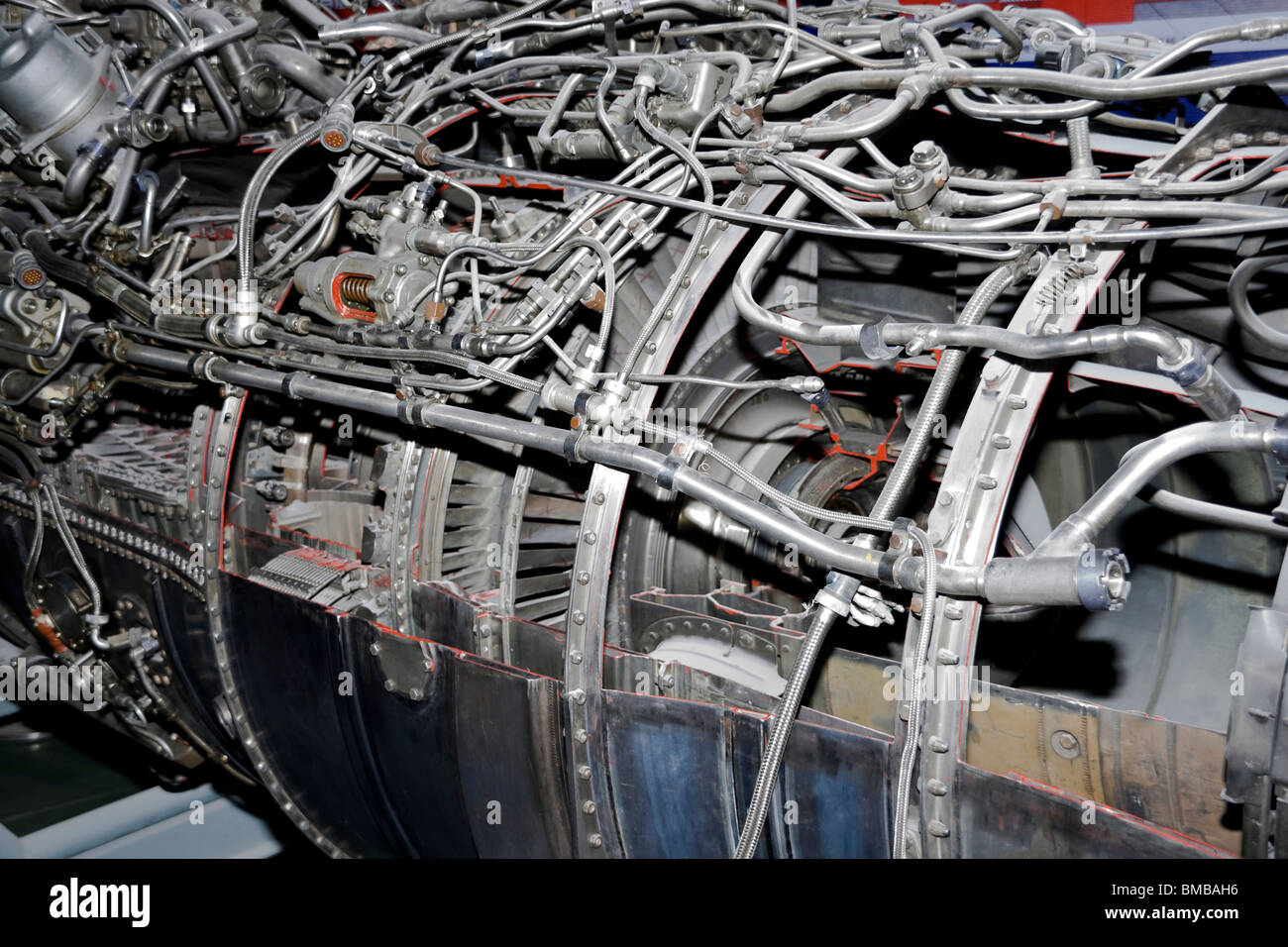 a aircraft jet engine detail in the Exhibition hall Stock Photo - Alamy