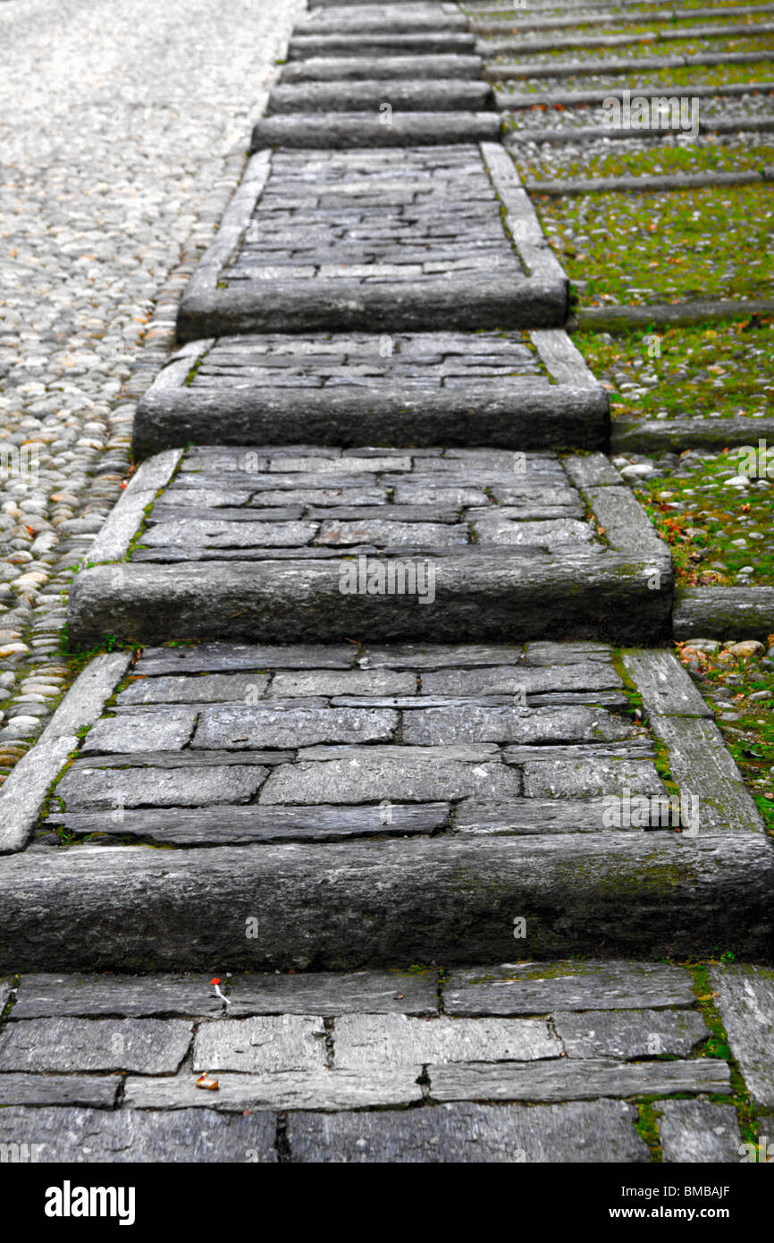 Stone steps, Orta, Italy Stock Photo - Alamy
