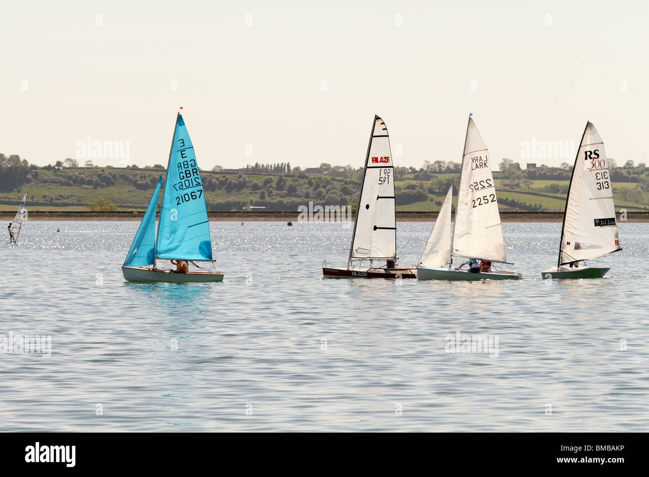 Sailing on an inland lake Stock Photo - Alamy
