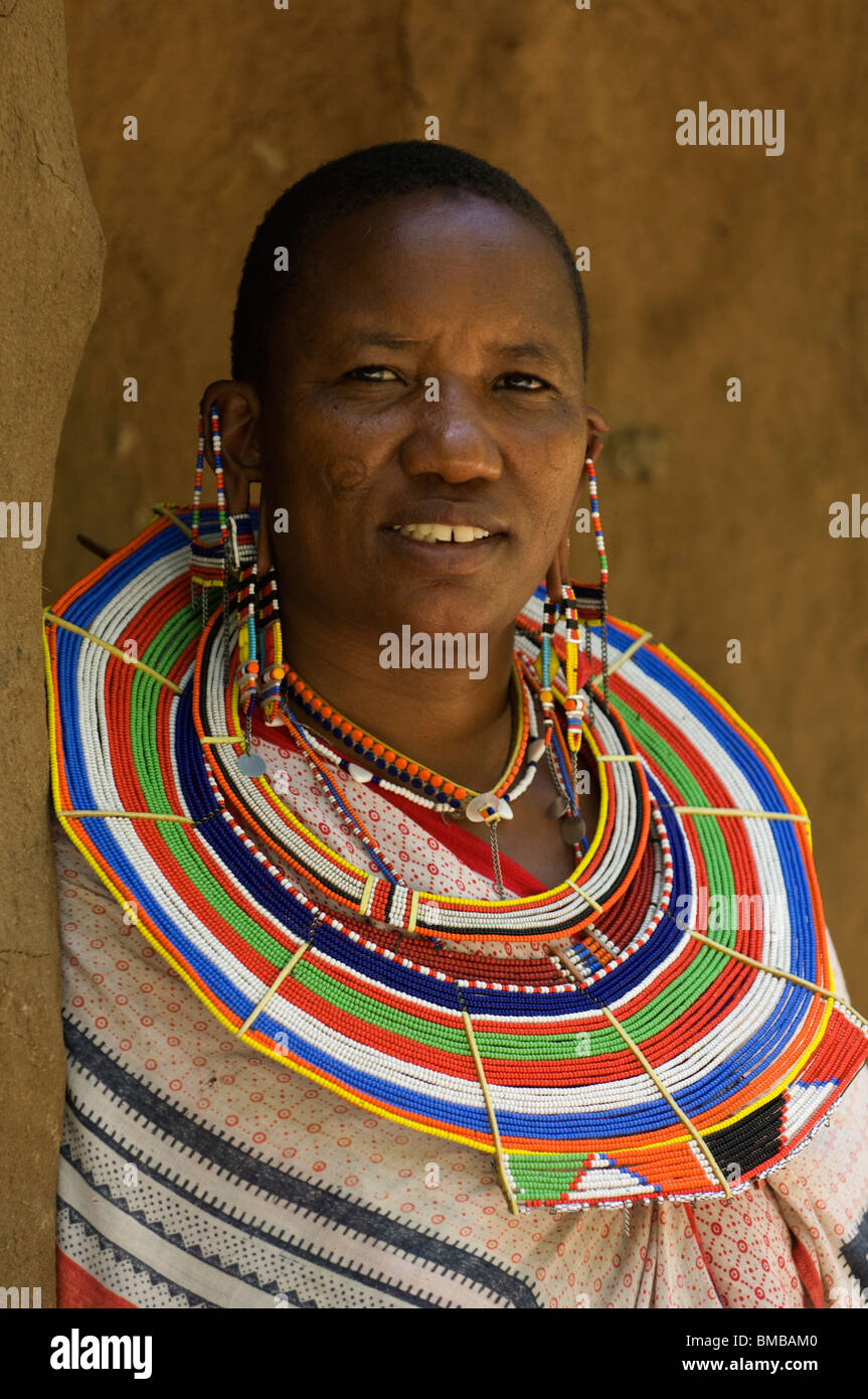 Maasai woman, Ngomongo village, Kenya Stock Photo - Alamy
