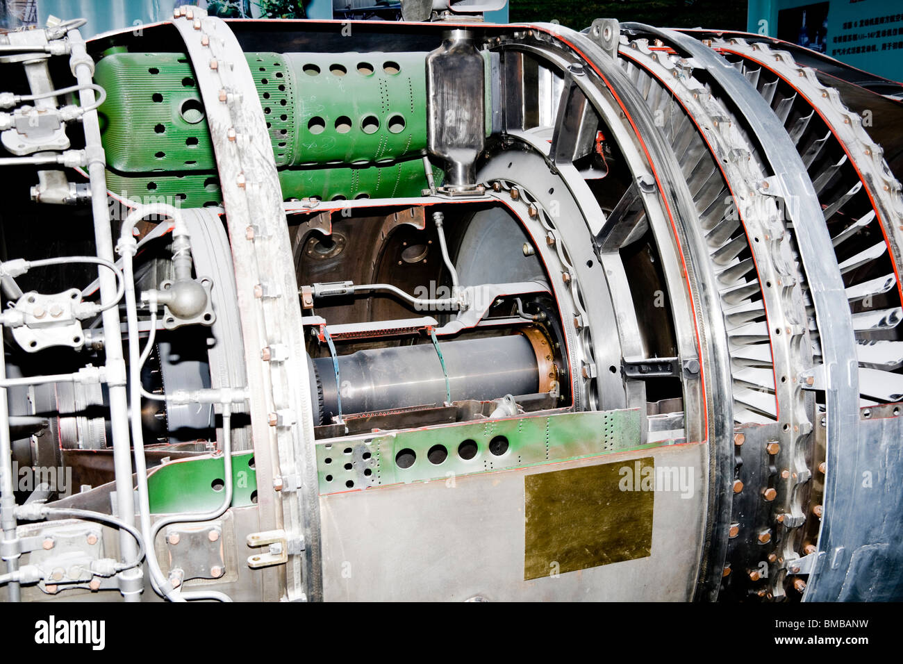 a aircraft jet engine detail in the exposition Stock Photo - Alamy