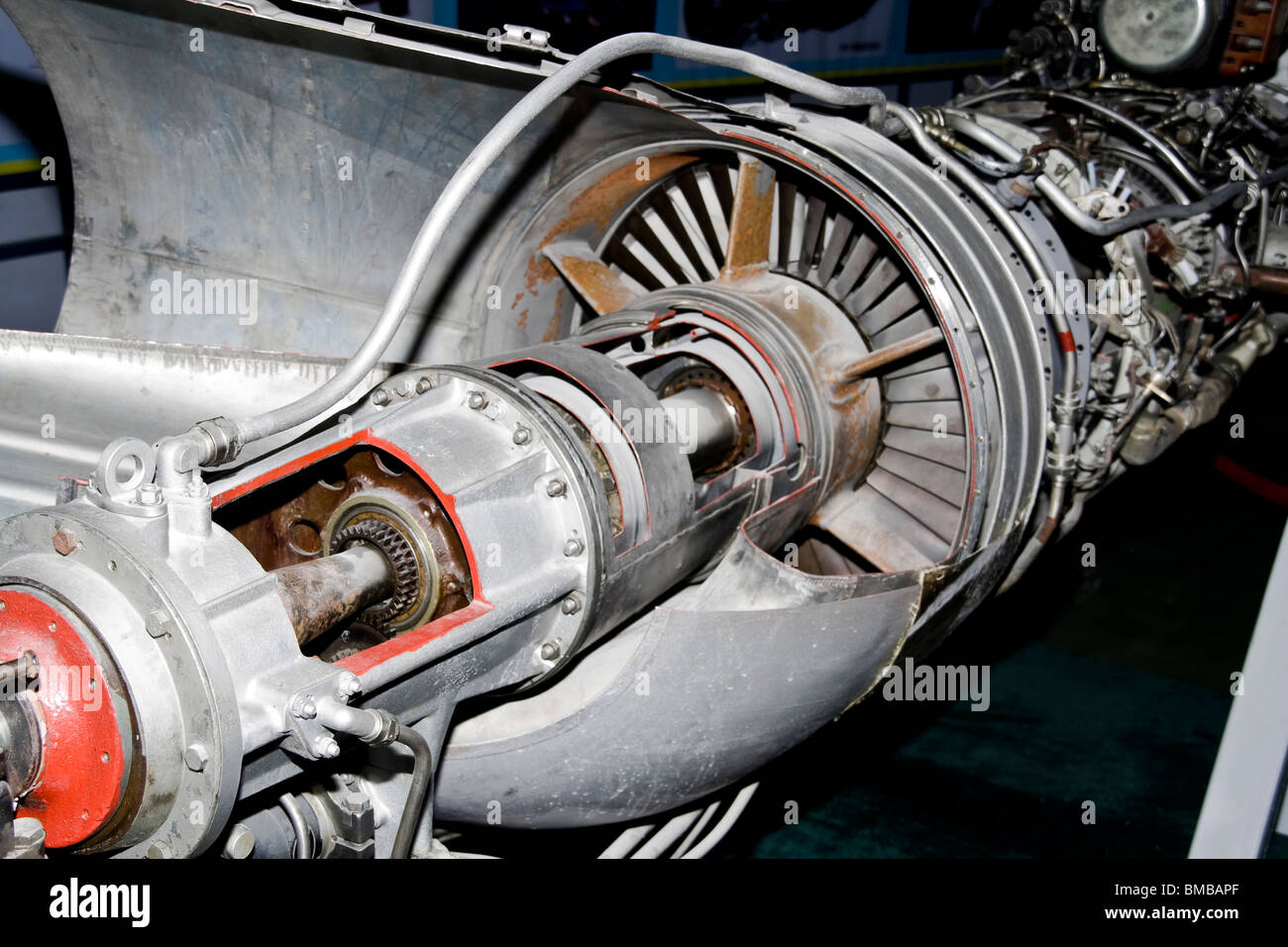 a aircraft jet engine detail in the exposition Stock Photo - Alamy