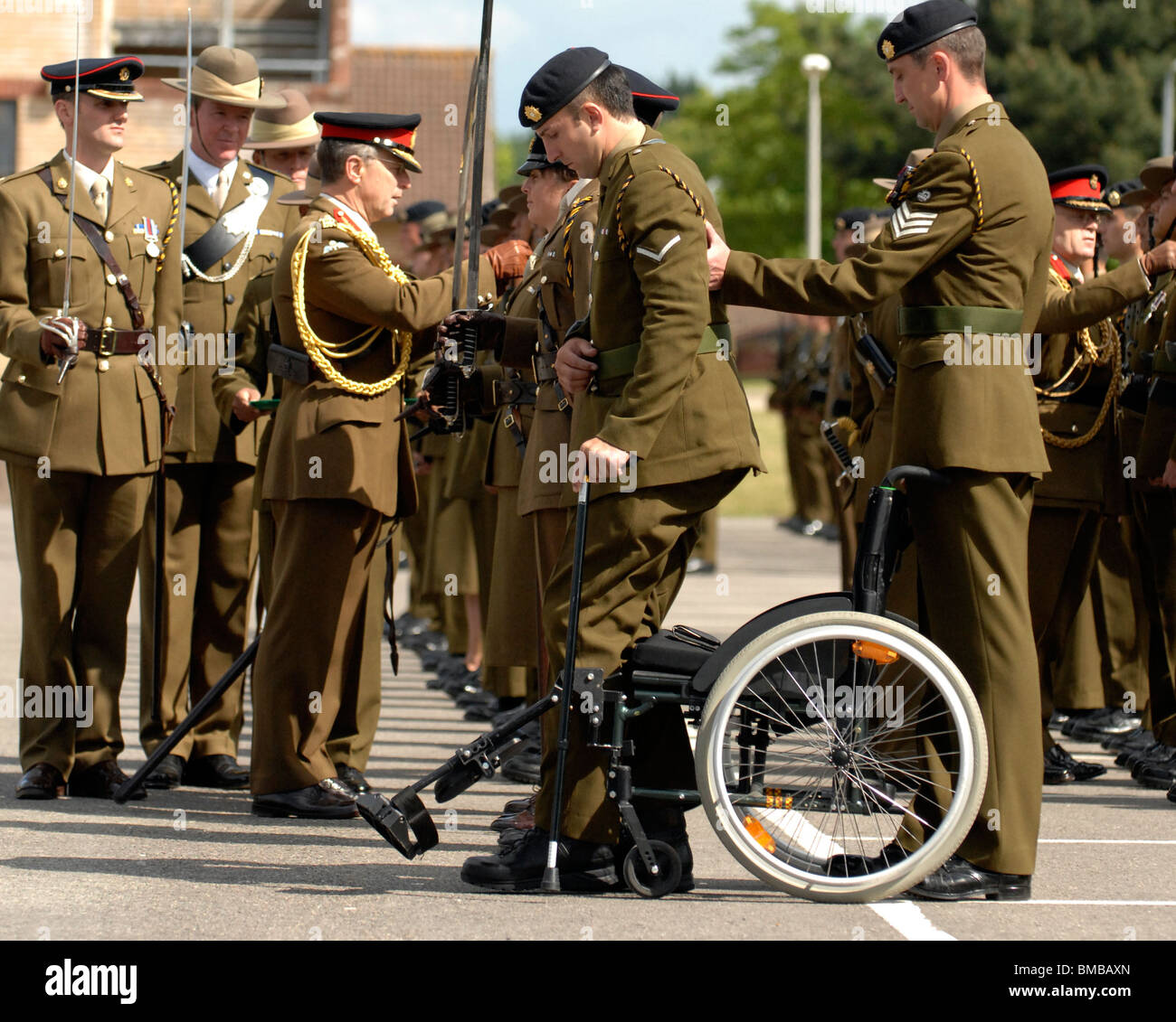 General Sir David Richards presents Lnc Cpl Tye with Afghan Tour Medal ...