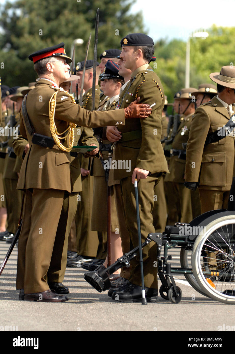 General Sir David Richards presents Lnc Cpl Tye with Afghan Tour Medal ...