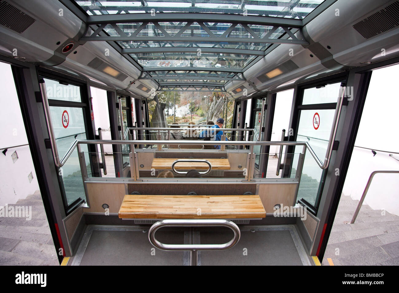 Funicular up Mount Floyen, Bergen, Norway, Scandinavia, Europe Stock ...