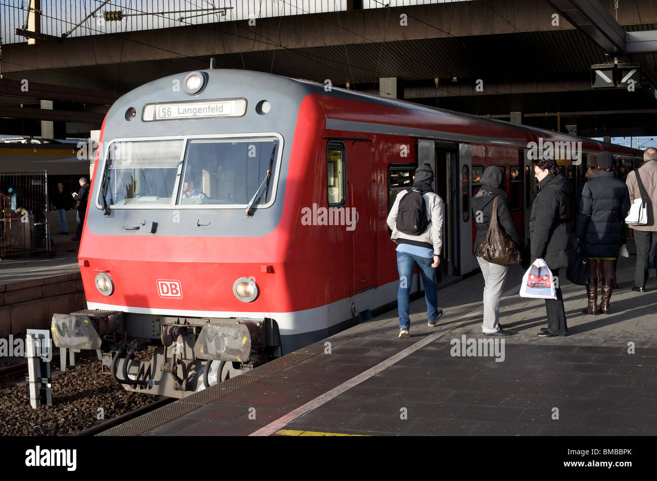 Local passenger train service, Dusseldorf, North Rhine-Westphalia ...
