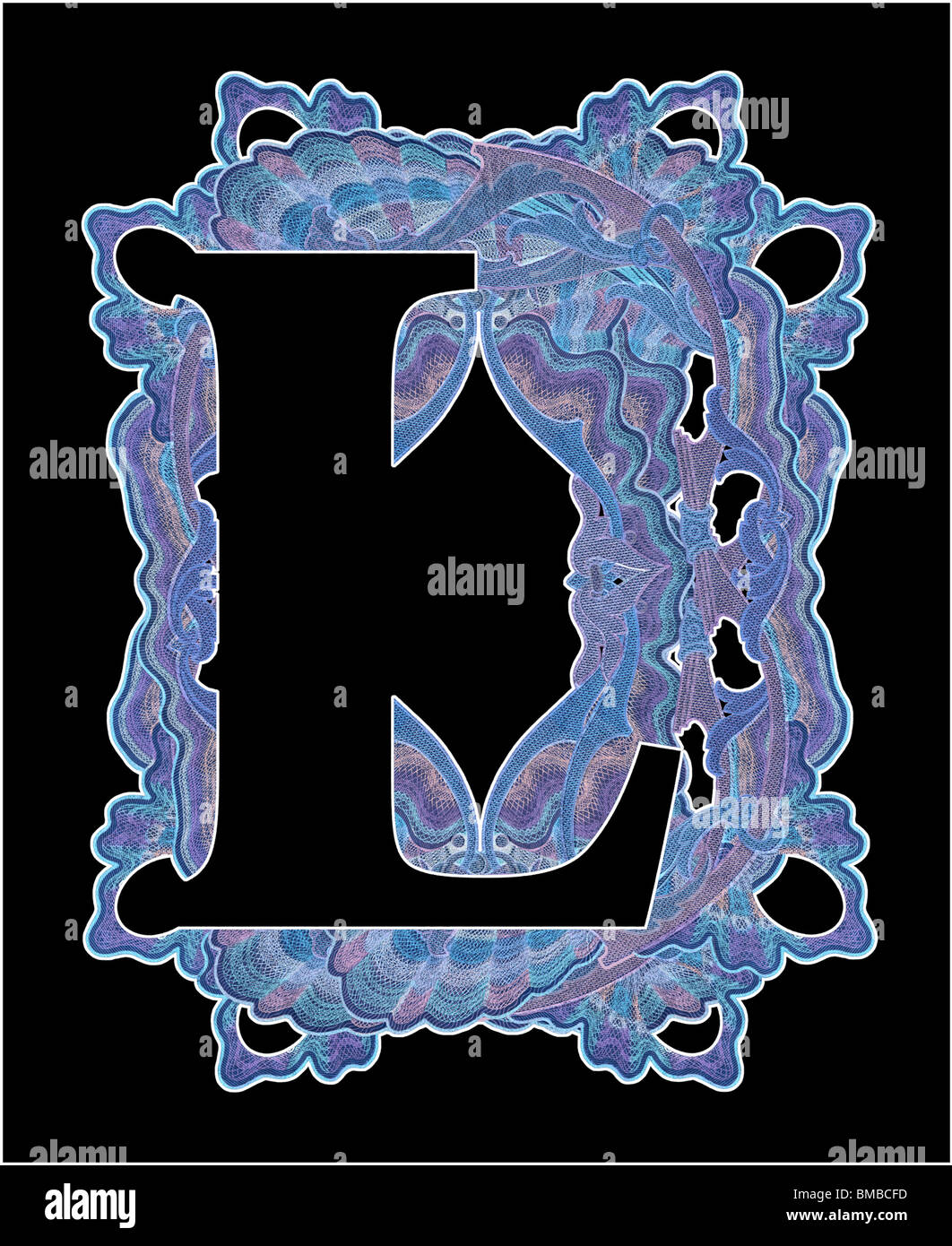 Luxuriously illustrated old capital letter L Stock Photo - Alamy