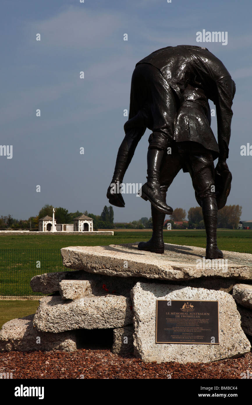 The Australian 'Cobbers' First World War memorial at Fromelles in ...