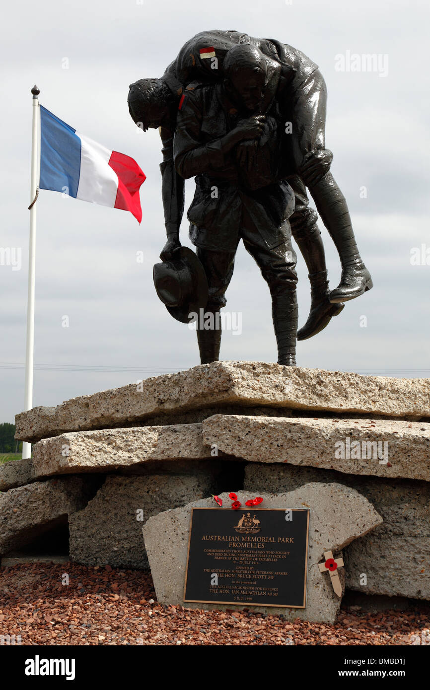 The Australian 'Cobbers' First World War memorial at Fromelles in ...