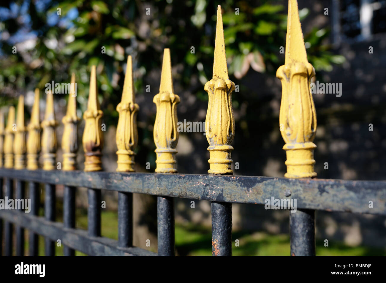 Stock photo of spiked railings Stock Photo - Alamy