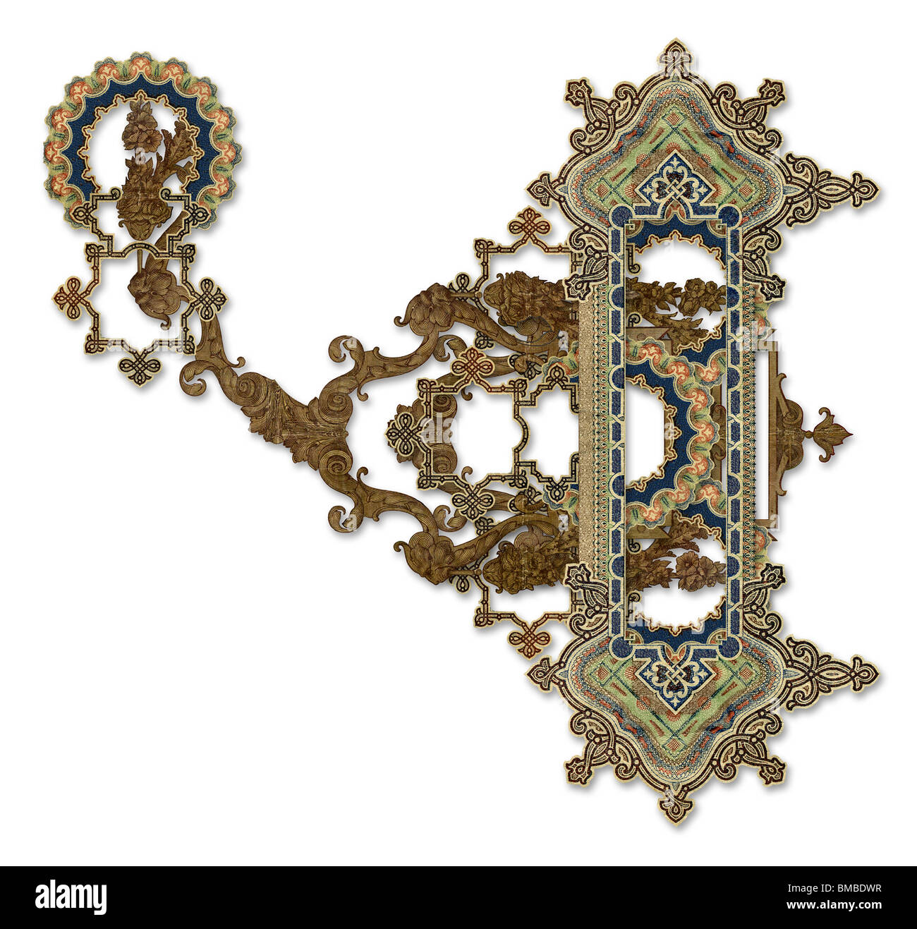 Luxuriously illustrated old capital letter "U". Font "LuxCapital Stock ...