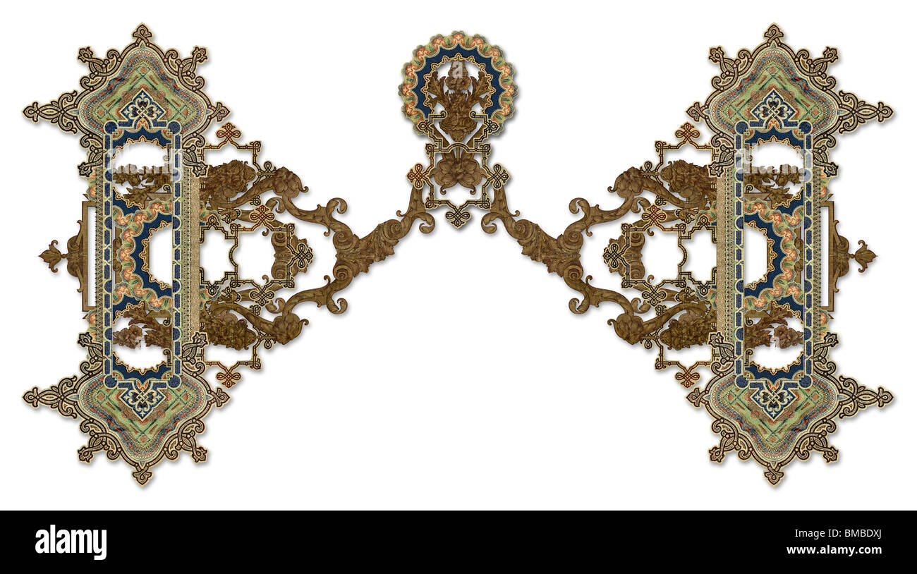 Luxuriously illustrated old capital letter "W Stock Photo - Alamy