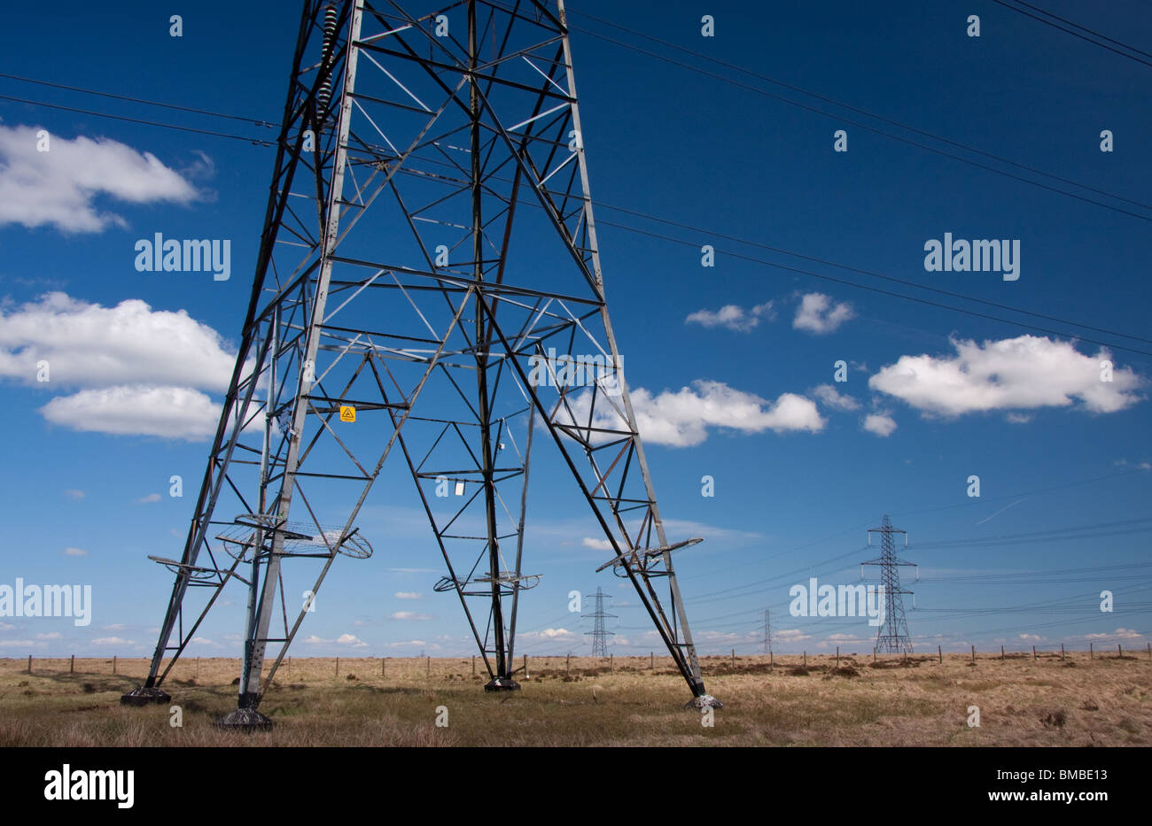 Electricity distribution pylons Stock Photo - Alamy