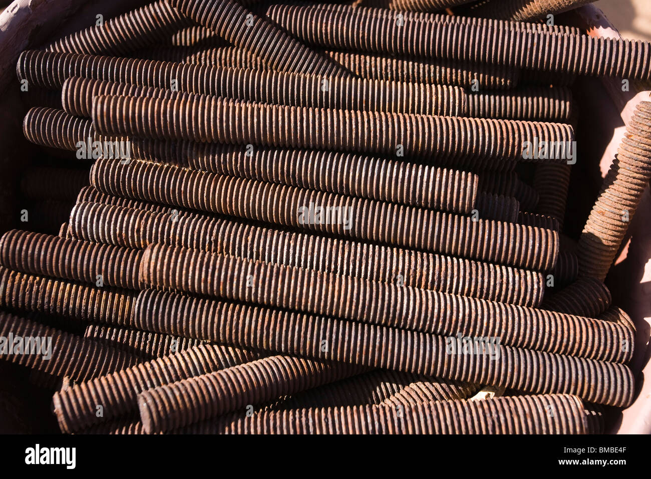 Rusty bolt shafts Stock Photo - Alamy