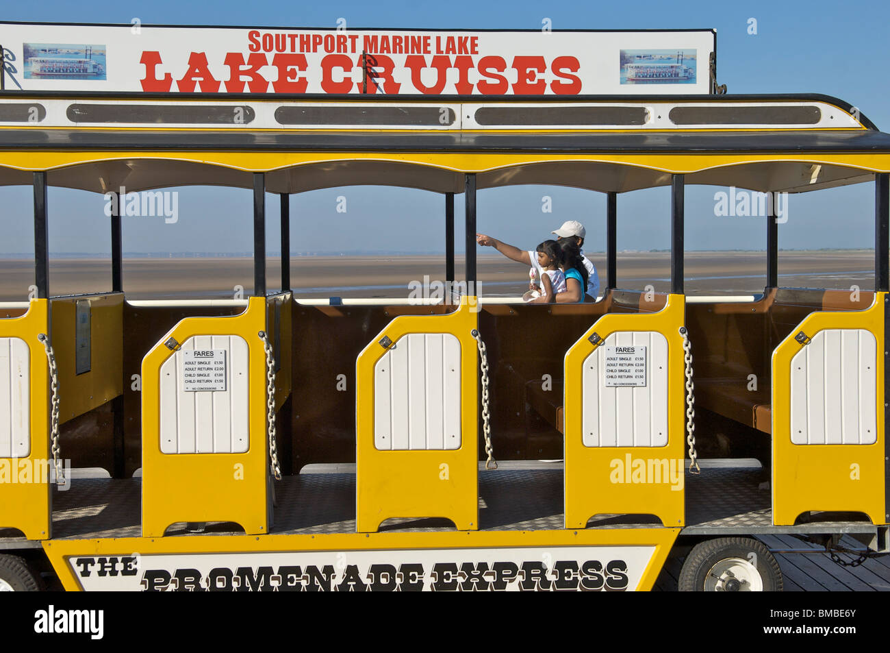 Pier train Southport,England Stock Photo - Alamy