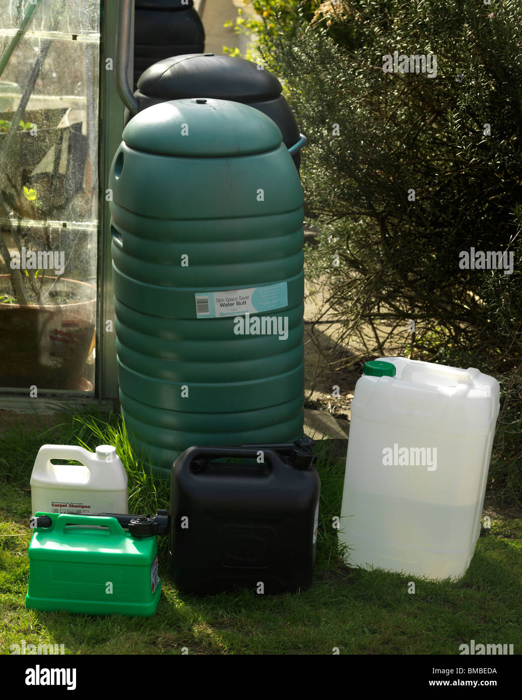 Variety Of Plastic Containers Water Butt, Petrol Container, Jerry Can ...