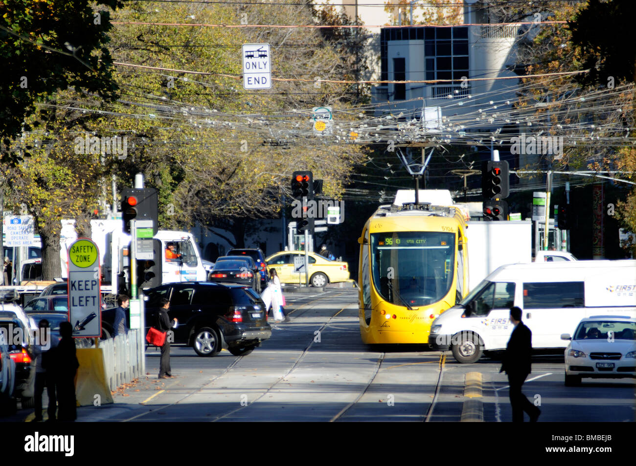 nicholson street scene with tram carlton melbourne victoria australia ...
