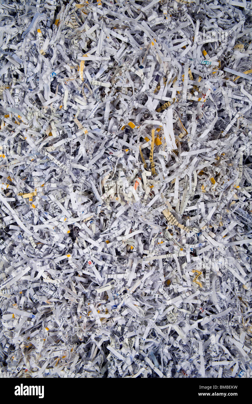shredded paper back ground image taken from above Stock Photo - Alamy