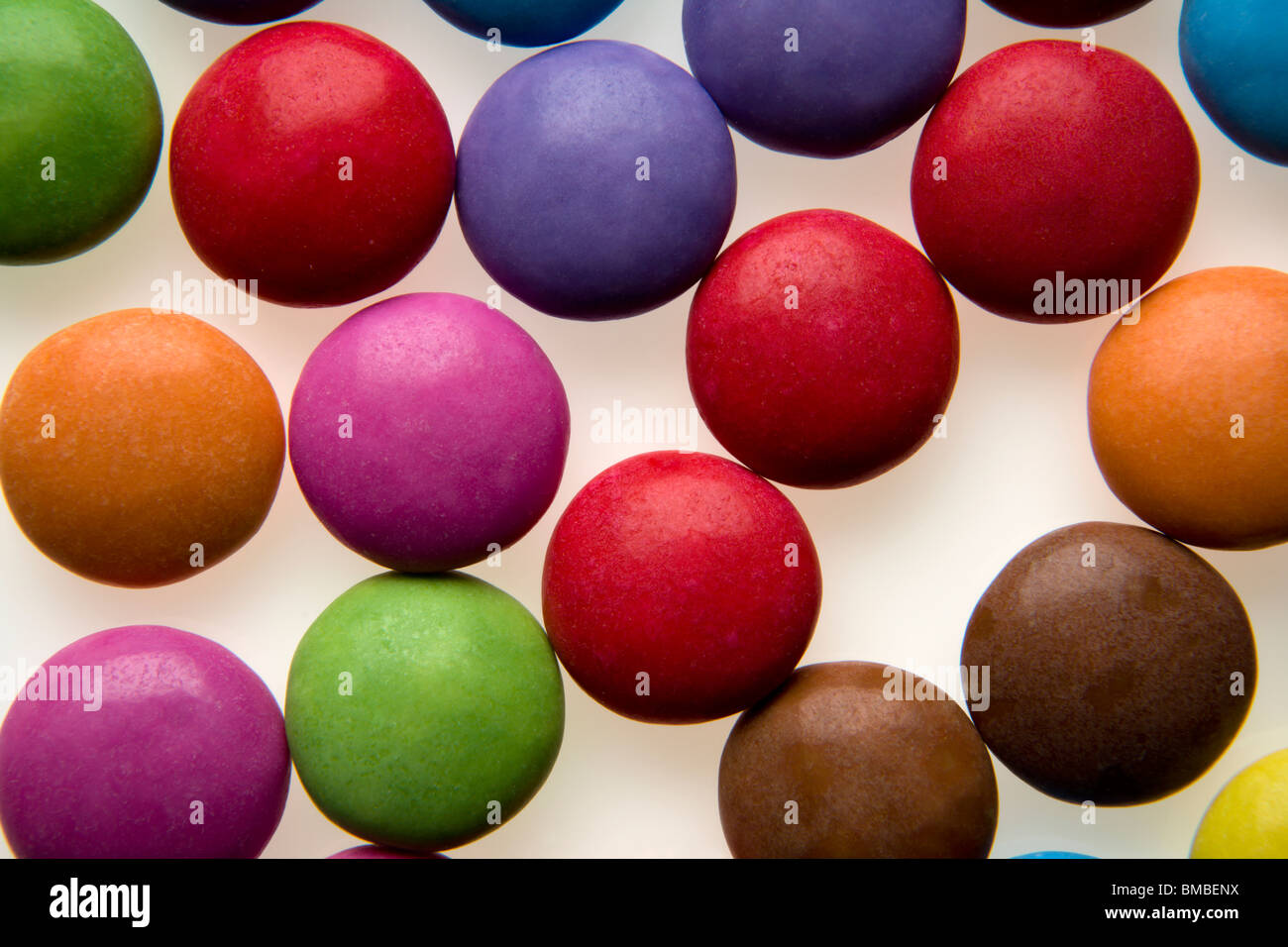 colourful image of smarties from above Stock Photo - Alamy