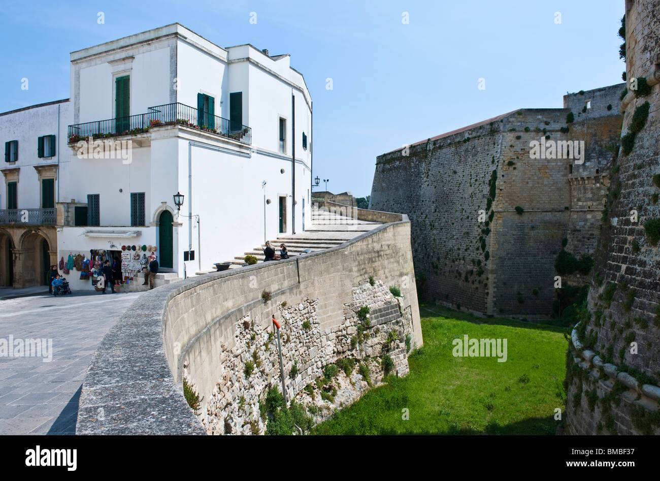 Apulia,Salento, Otranto, foreshortening os the city center Stock Photo ...