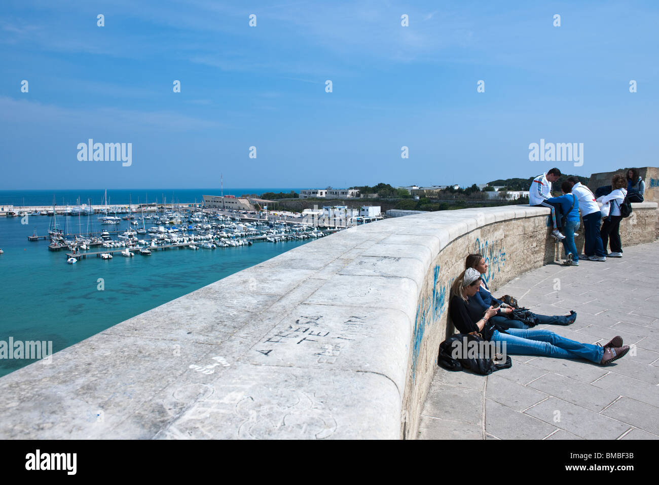 Apulia,Salento,Otranto, the harbour seen from the city Stock Photo - Alamy