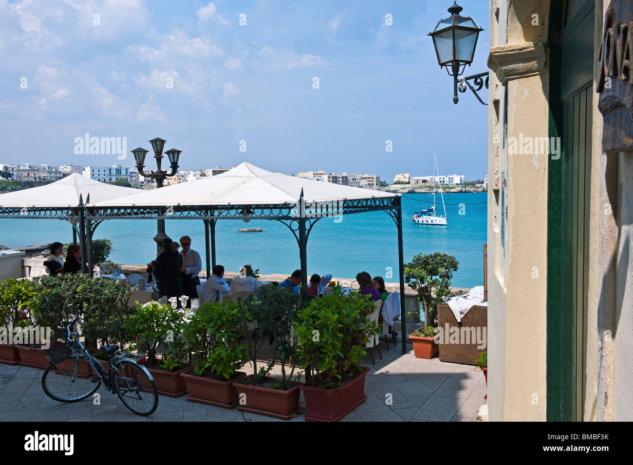 Apulia,Salento,Otranto, the harbour seen from the city Stock Photo - Alamy