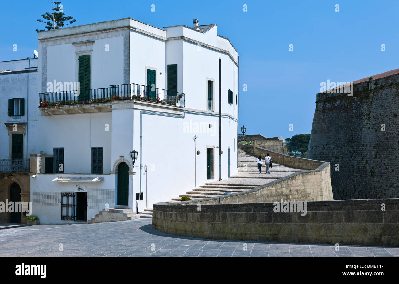 Apulia,Salento, Otranto, foreshortening os the city center Stock Photo ...