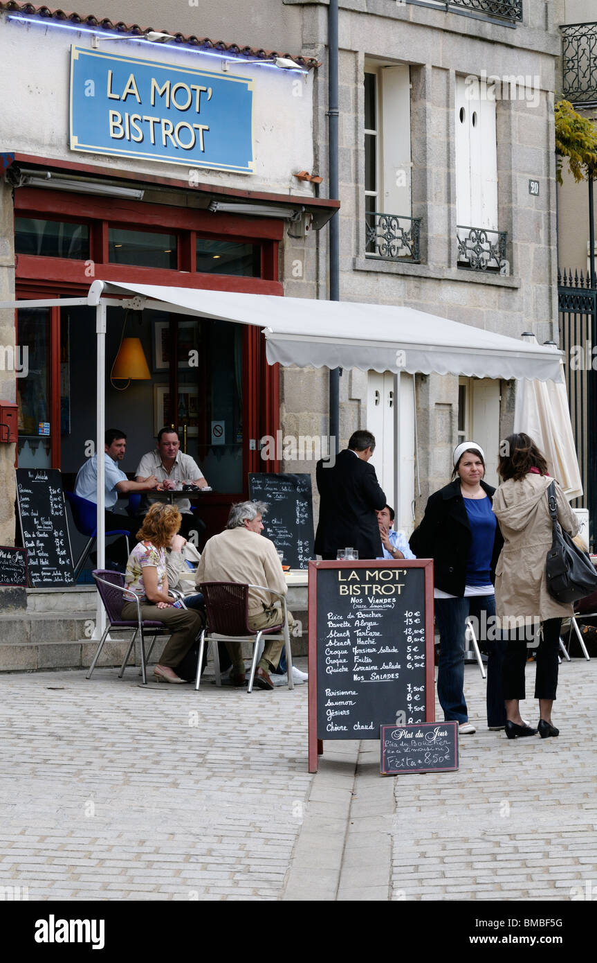 Stock photo of a menu outside a French pavement cafe Stock Photo - Alamy