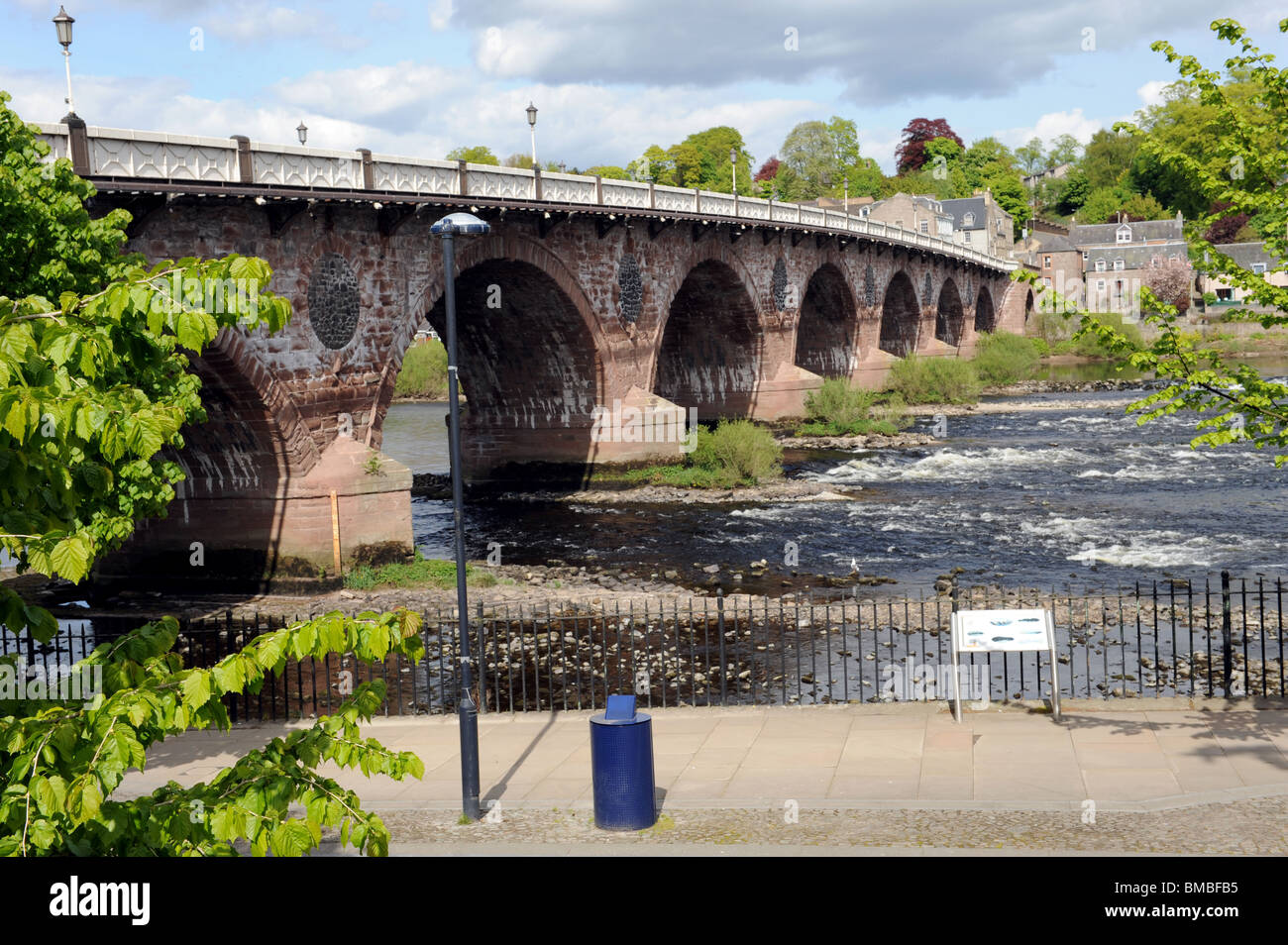The old bridge over the River Tay in Perth, also known as Smeaton's ...