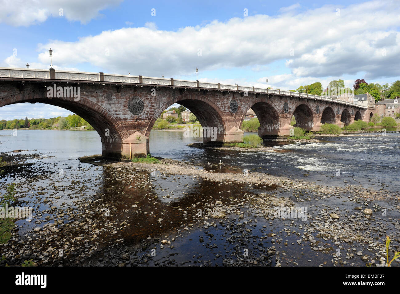The old bridge over the River Tay in Perth, also known as Smeaton's ...