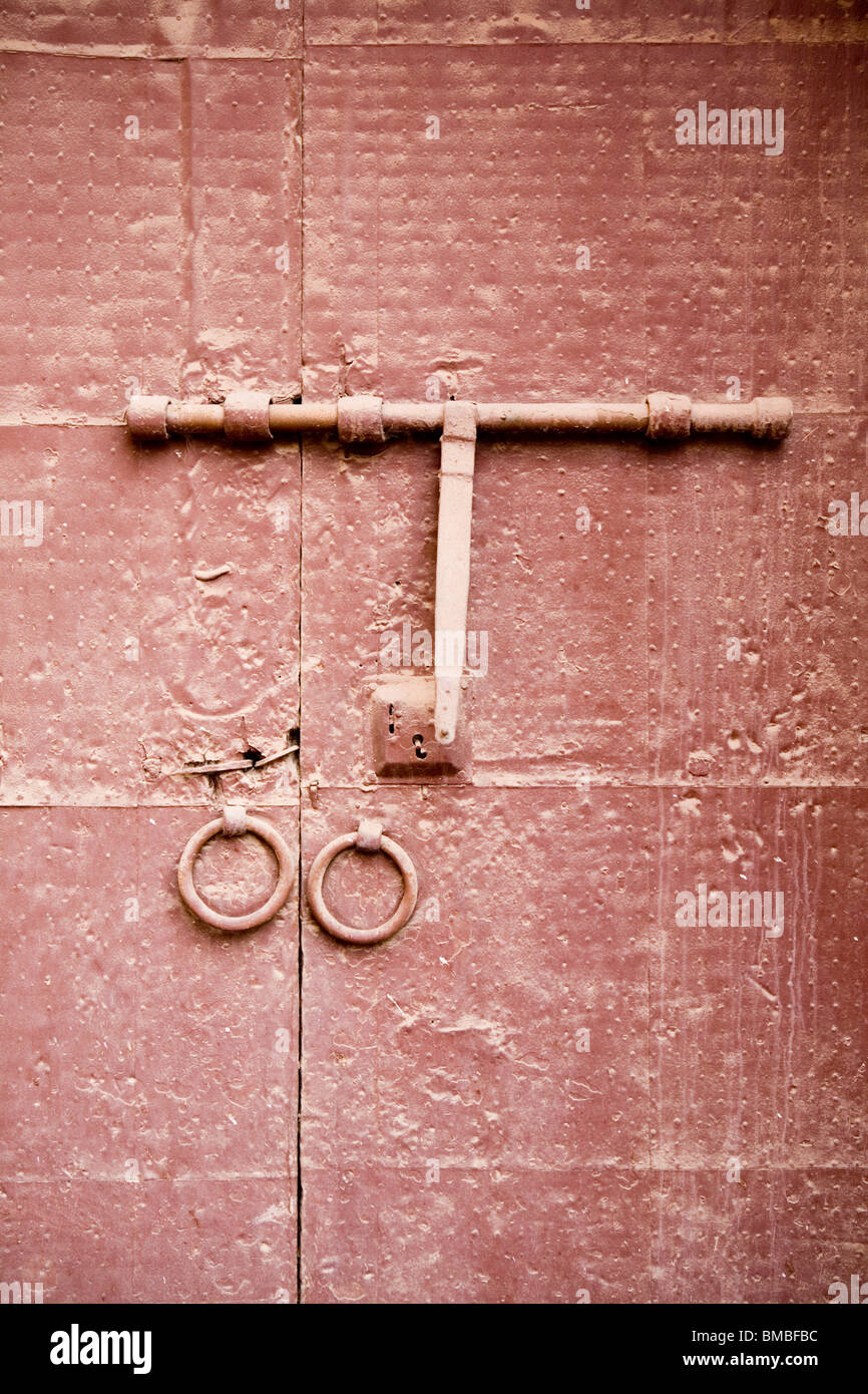 Door lock detail in medina , Marrakesh , Morocco , North Africa Stock ...