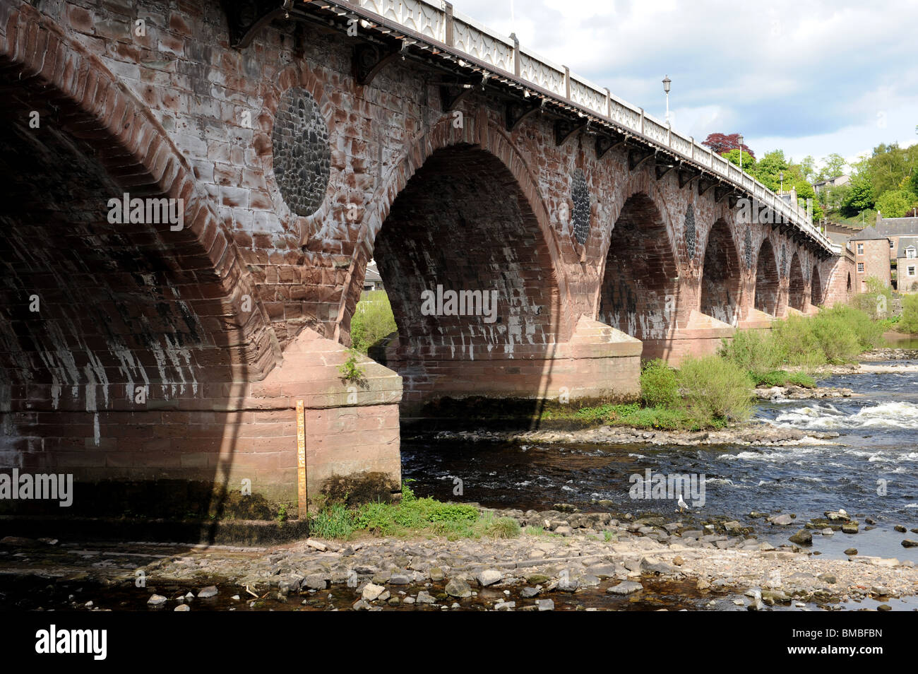 The old bridge over the River Tay in Perth, also known as Smeaton's ...