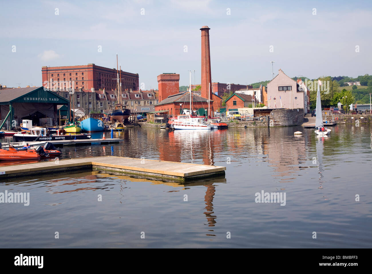 Floating harbour and nineteenth century industrial buildings hi-res ...