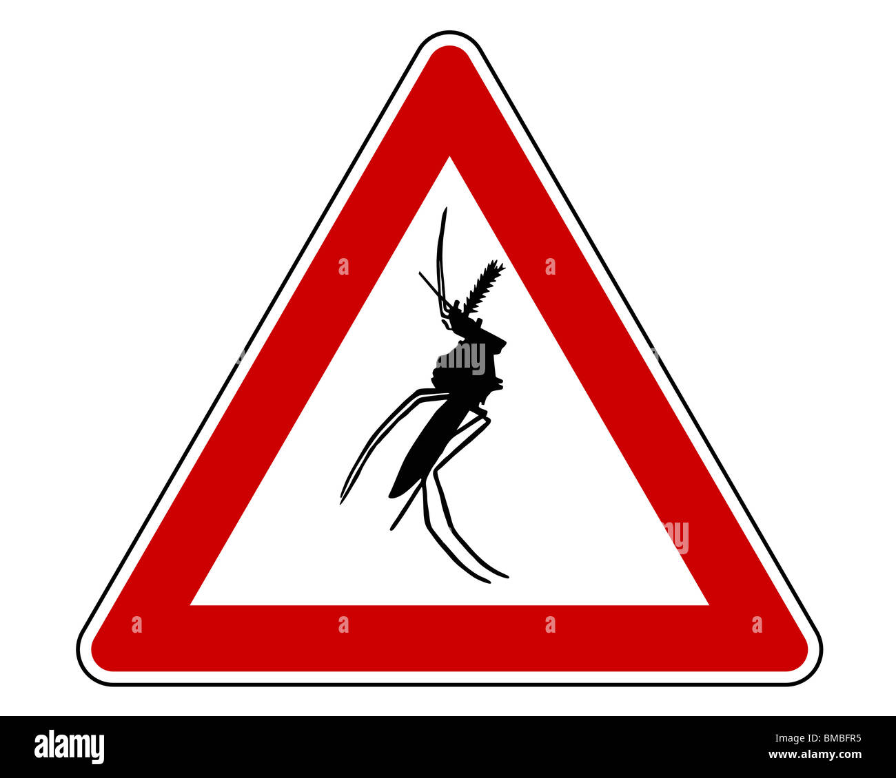 Mosquito warning sign Stock Photo - Alamy