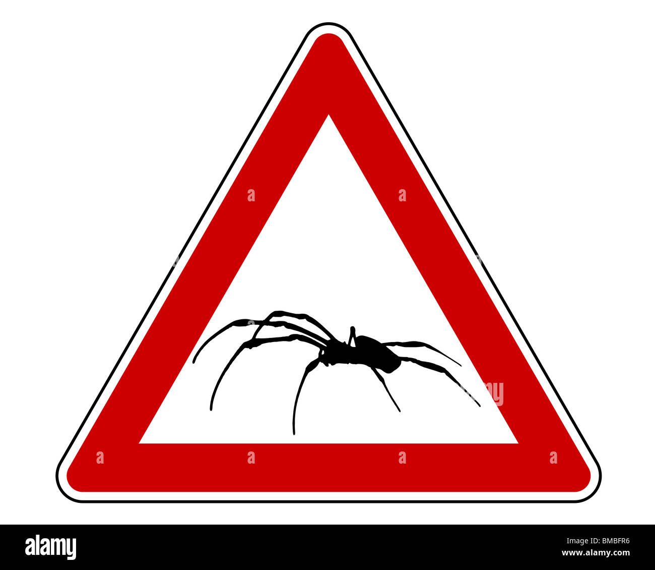 Spider warning sign Stock Photo - Alamy
