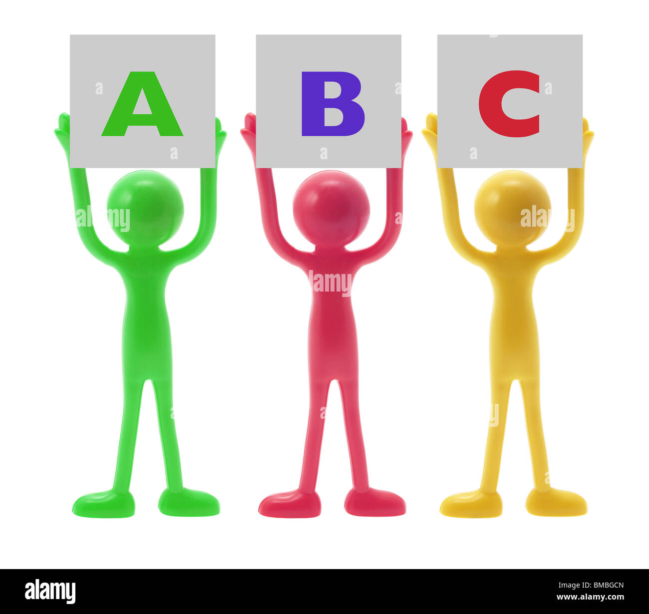Miniature Rubber Figures with Alphabet Cards Stock Photo - Alamy